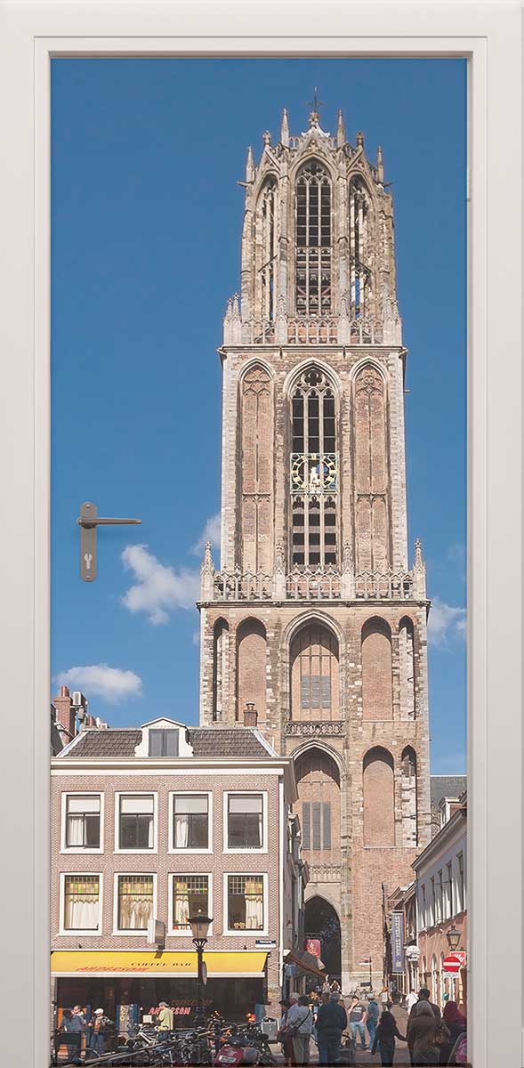 XL deursticker - stad: XL deursticker Domtoren Utrecht