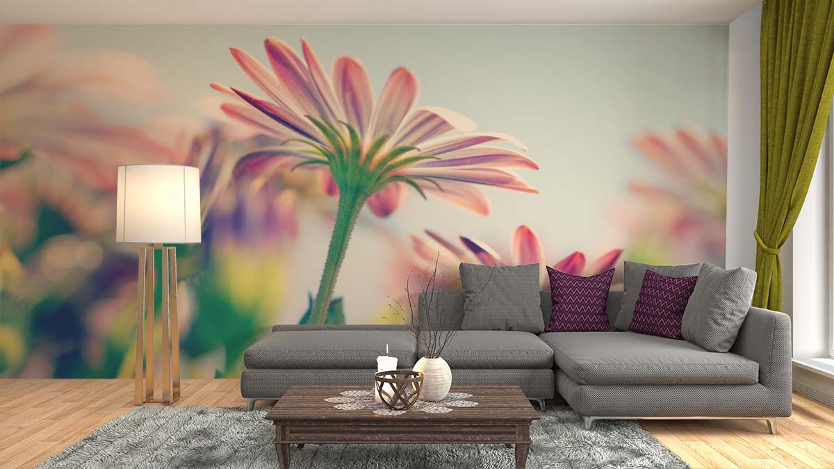 Fotobehang gerbera bloemen op maat | UniekeStickers.nl